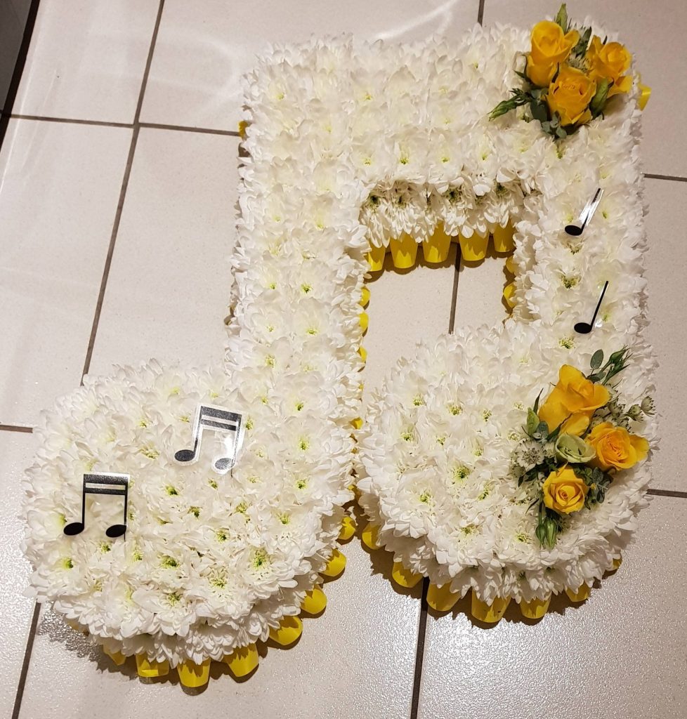 Funeral Shapes - Musical Note - The Flower Girls Bedford